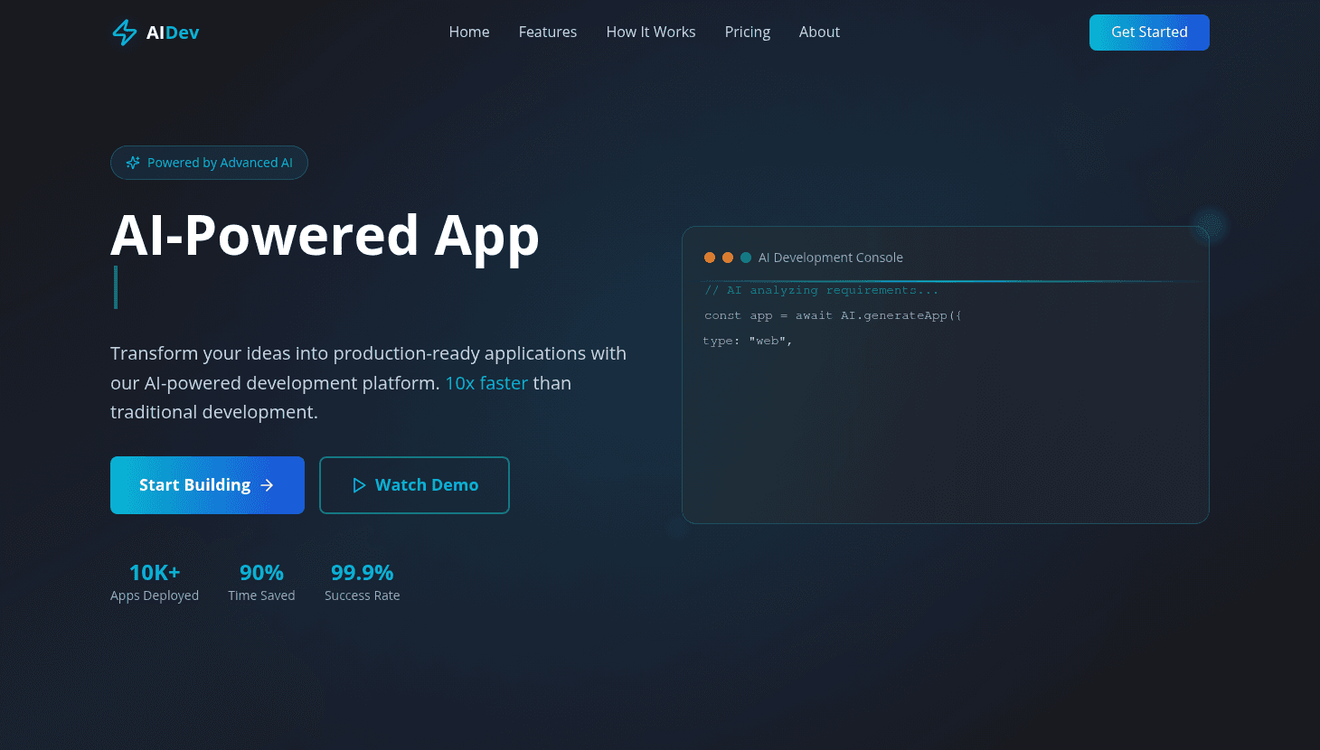 Meku – AI Web App and Site Builder | Create and Deploy with AI
